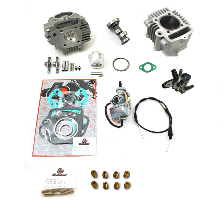 TBPARTS - 114cc Big Bore Kit with Race Head and TB 24mm carb kit for ...
